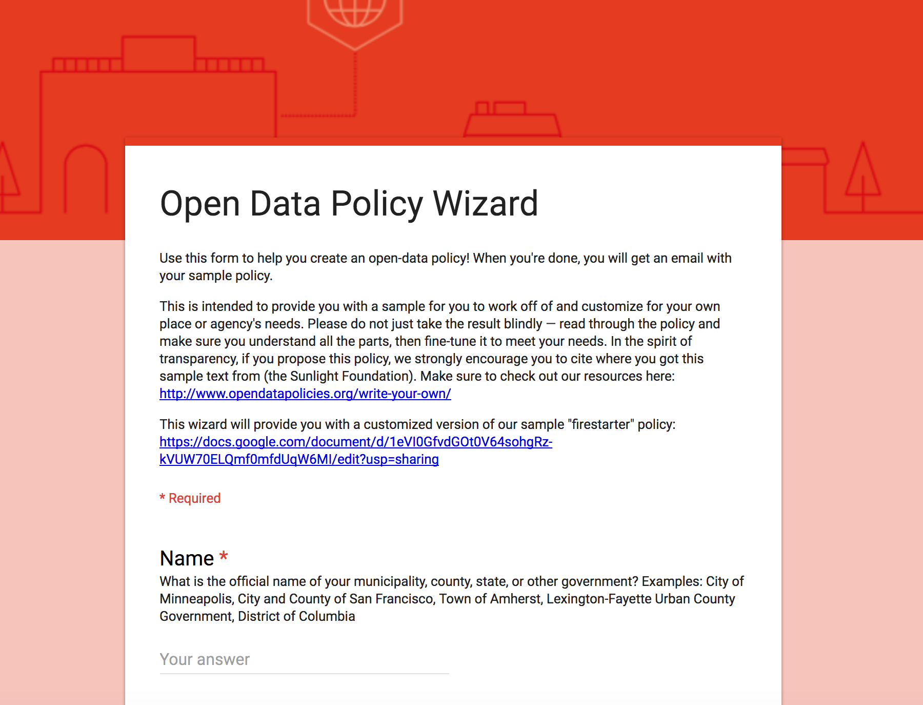 Open Data Policy Wizard helps you create your own policy : Sunlight ...