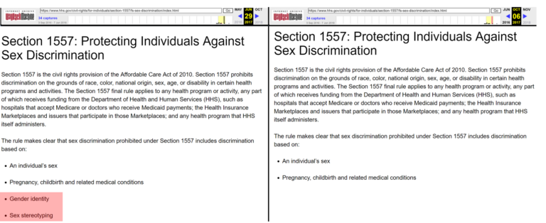 Changes to HHS civil rights website appeared to foreshadow Trump ...